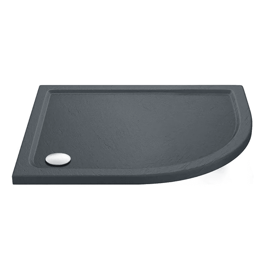 RH Slate Effect Stone Offset Shower Tray 1200mm x 800mm – Bathroom Wall ...